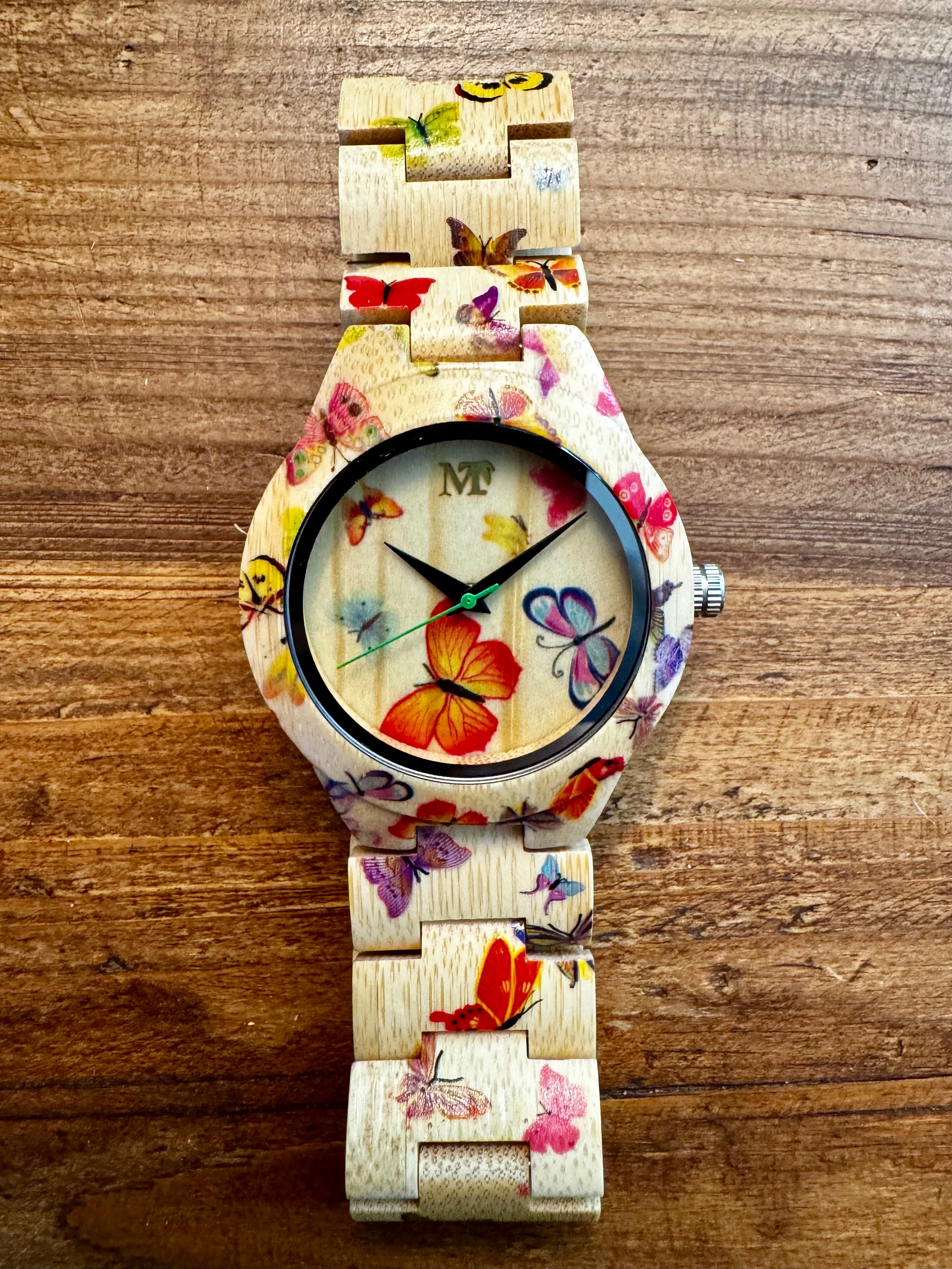 Butterfly Wood Watch – Monkey Threads